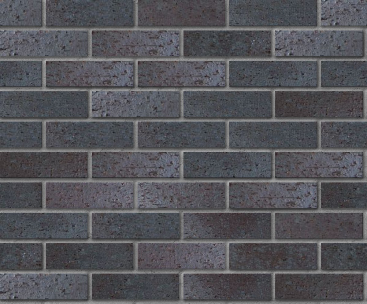 Dark Ironspot Velour Thin Brick Modular, Stretcher - Architextures